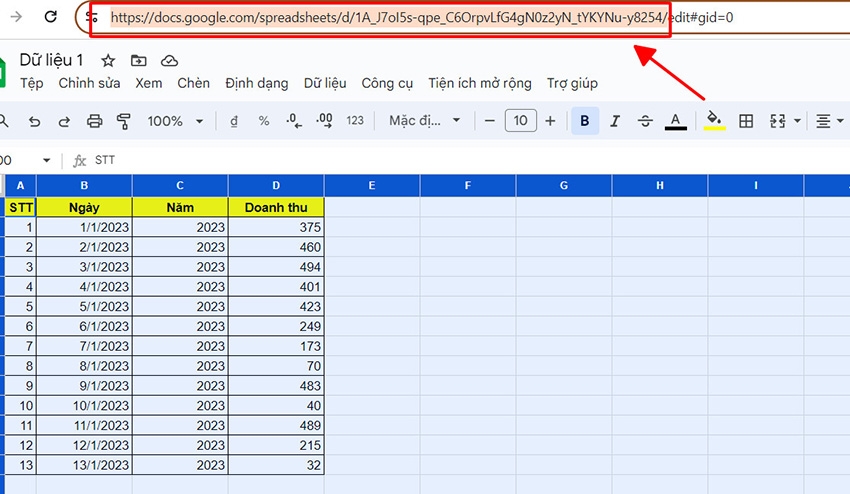 Cách sử dụng hàm IMPORTRANGE lấy dữ liệu trong Google Sheet